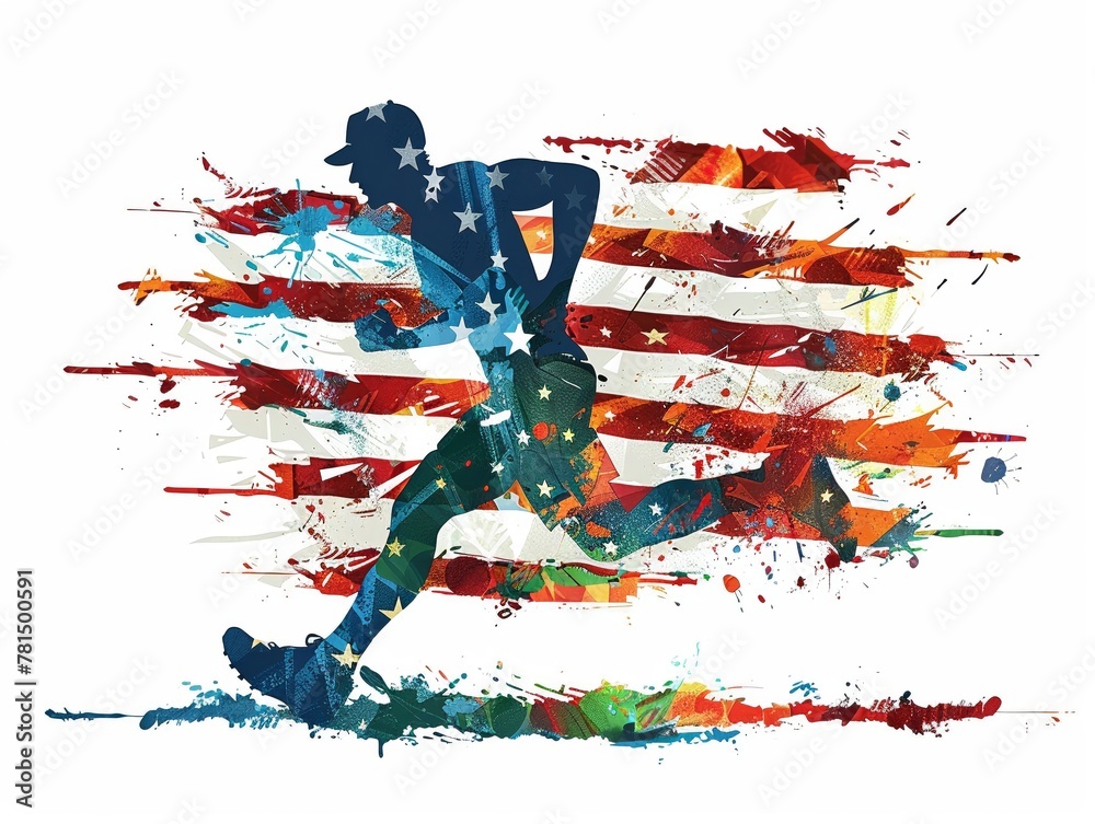 patriotism through a vibrant and dynamic die-cut image Highlight the ...