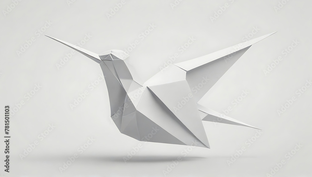 Out Of Nowhere concept of Rebirth as an origami bird emerging from a ...