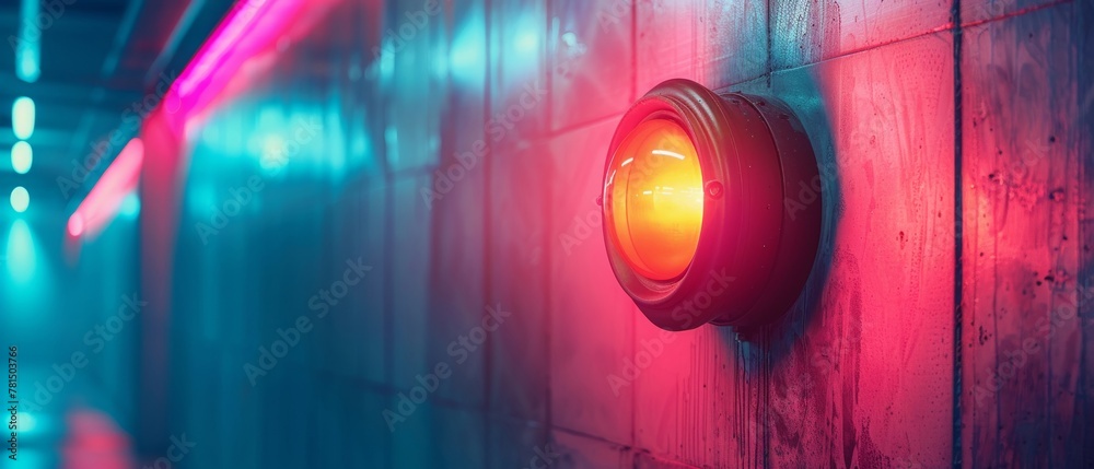 a vintage lighting fixture fading into the background, while a vibrant ...