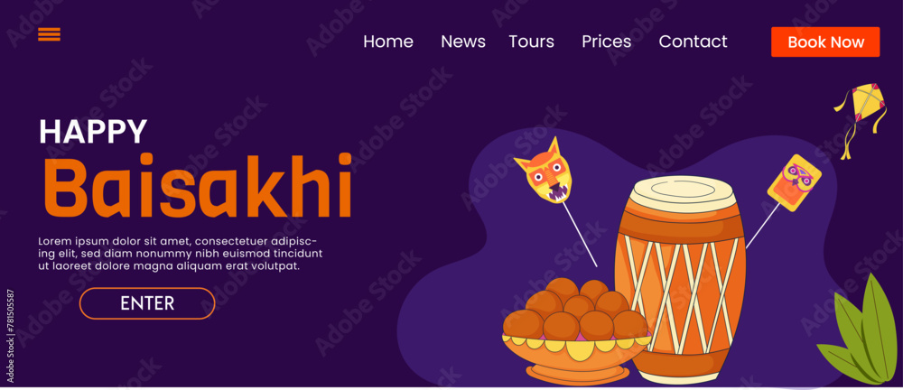 Bengali festival Pohela Baisakhi background template Illustration ...