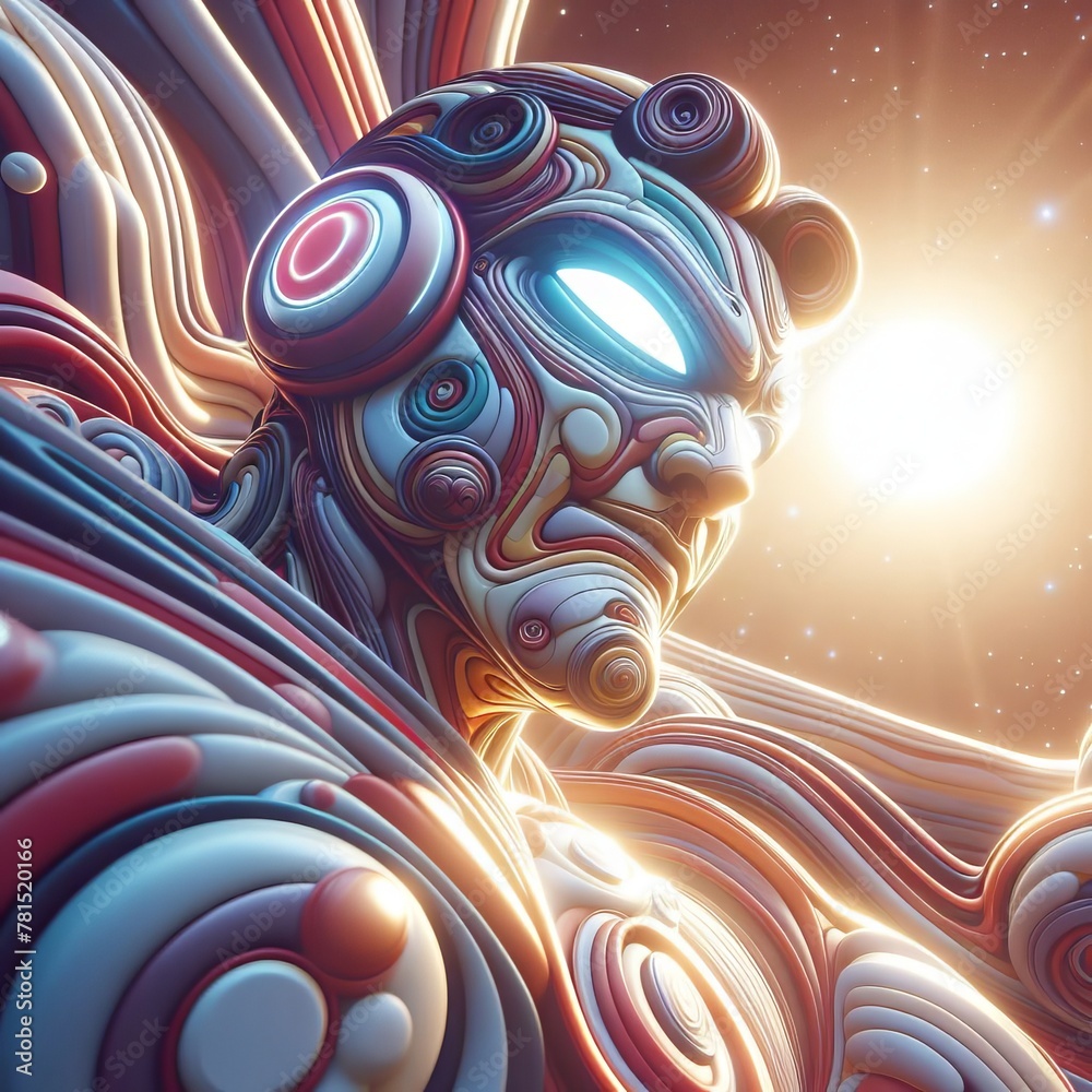 Futuristic Armored Alien: A Radiant Sci-Fi Depiction of Mysterious ...