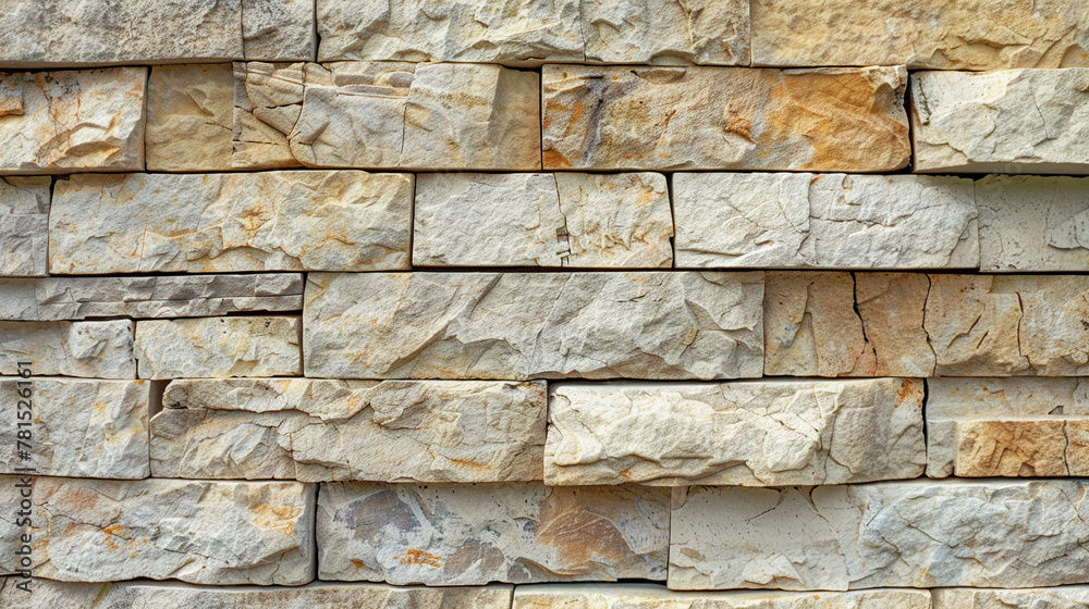 Rock Stone Brick Tile Wall Aged Texture Detailed Pattern Background In ...
