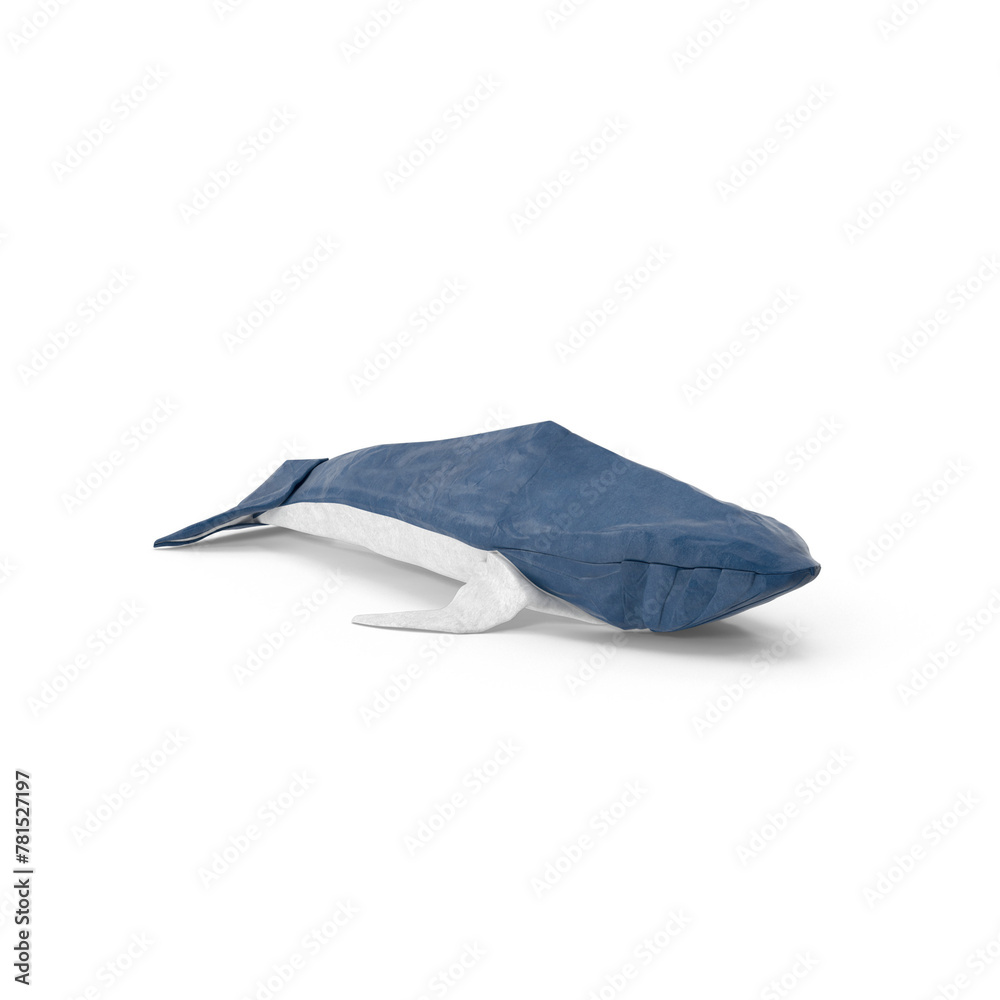 Majestic Paper Whale 3D Model PNG - Ideal for Marine Education and ...