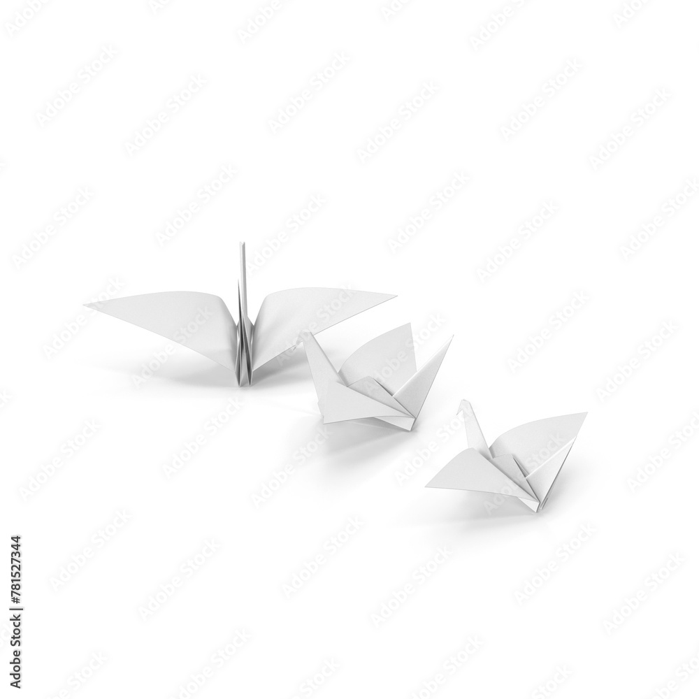 Artistic Paper Crane 3D Model PNG - Perfect for Cultural Decor and ...