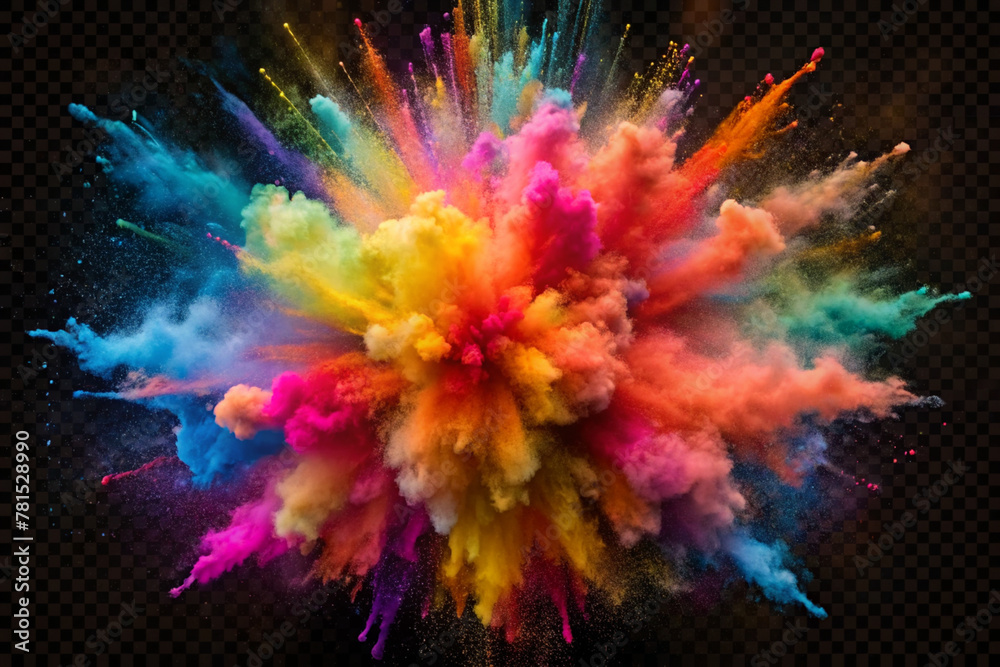 Holy color explosion isolated on transparent png background Stock Photo ...