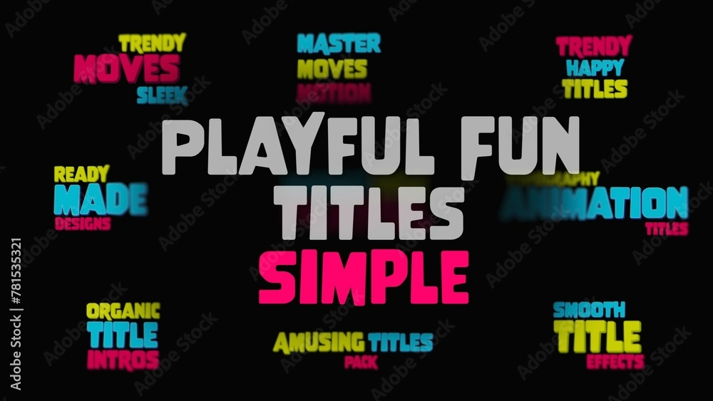 Simple Playful Fun Creative Titles Animation Stock Template | Adobe Stock