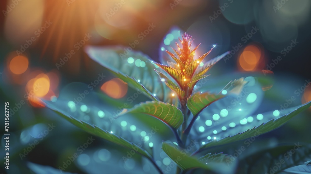 Experience the futuristic glow of bionic flora with integrated LEDs ...