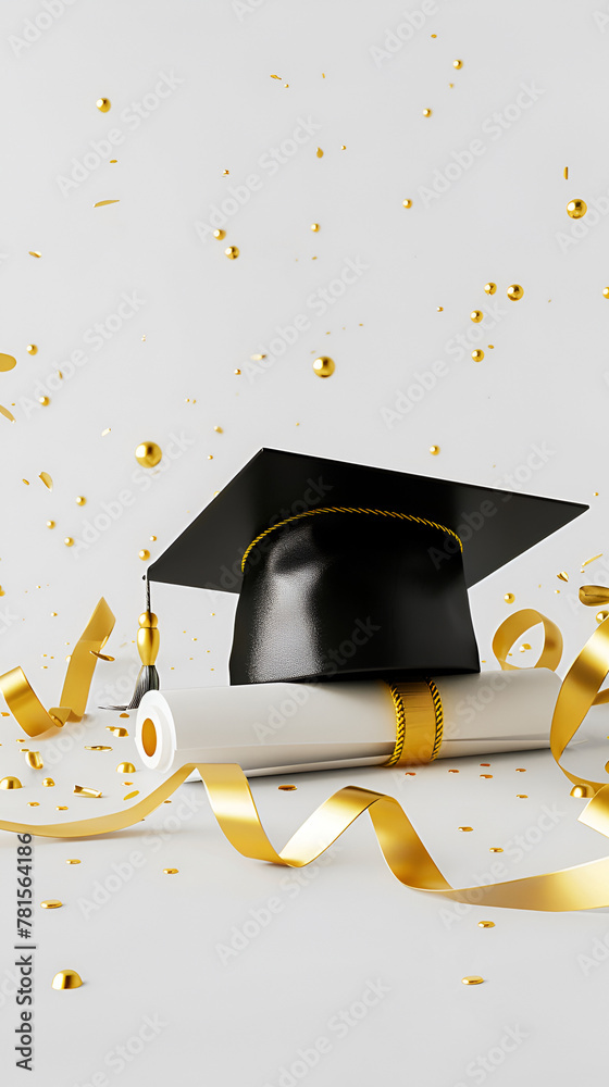 vertical light background for graduation invitation design. Graduation ...