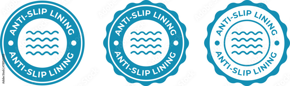Anti slip lining logo badge vector. Suitable for business, information ...