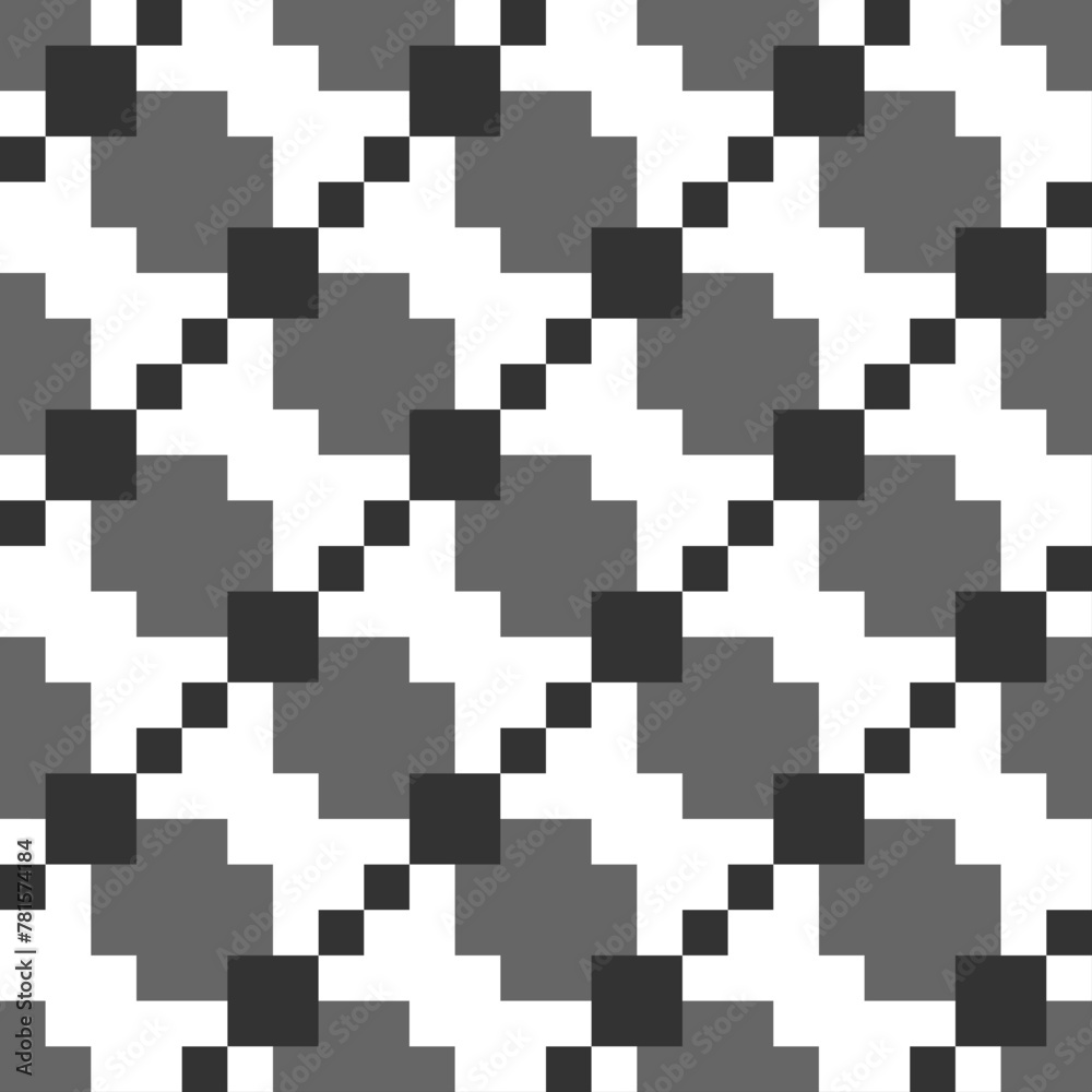 Seamless pattern. Checks, figures ornament. Squares, shapes wallpaper ...