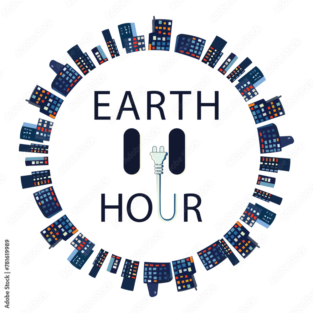 Save the earth with switch off the light for 1 hour to save energy ...
