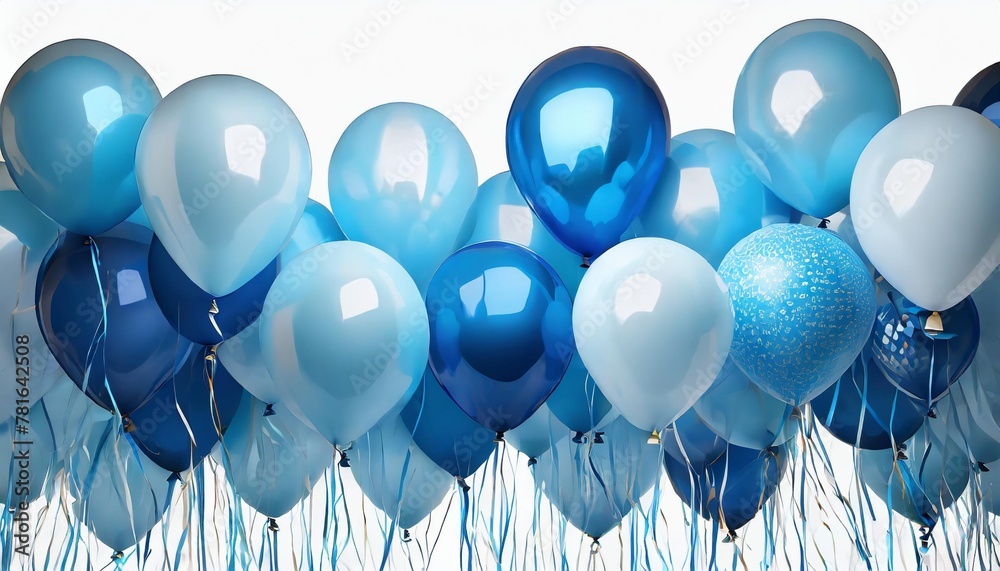 blue balloons line on transparent background it s a boy foreground ...