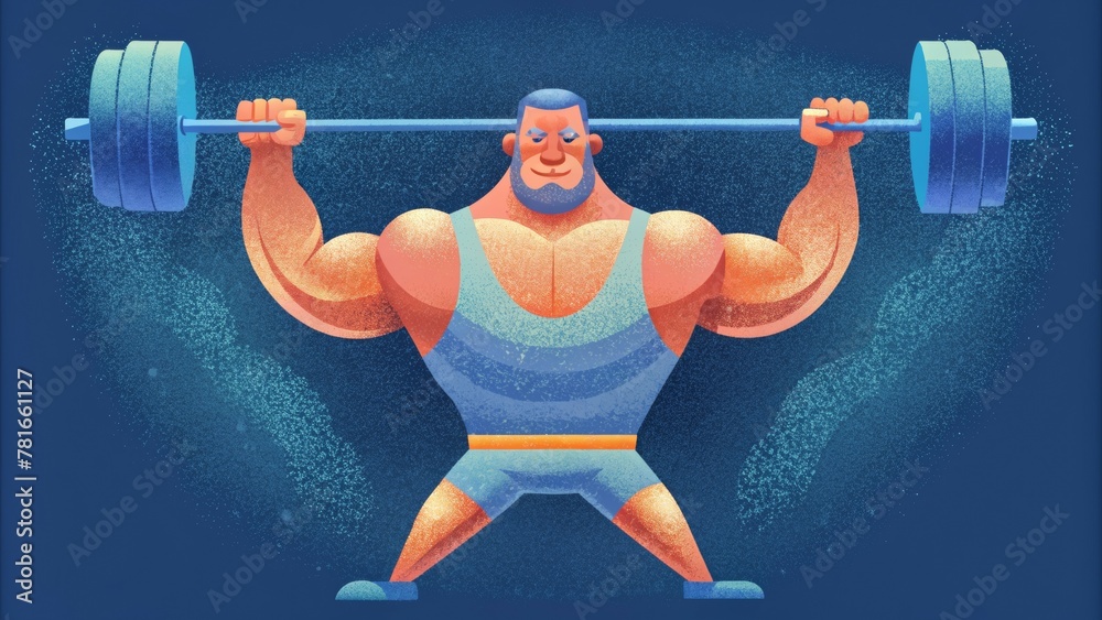 A weightlifter gracefully lifting heavy weights showcasing their ...