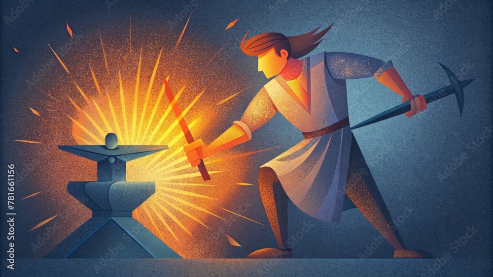 Just as a skilled blacksmith forges a strong and durable sword the Holy ...