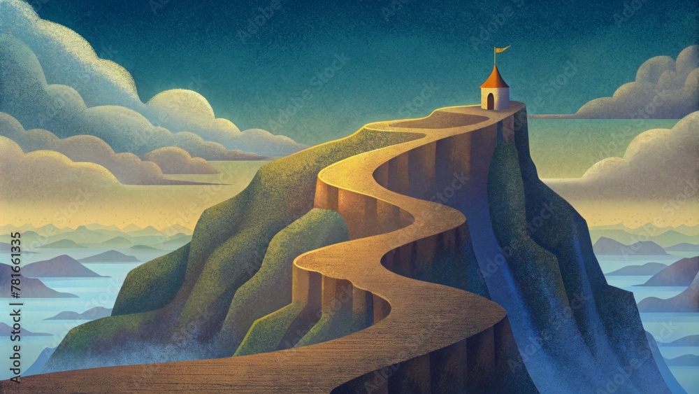 The Narrow Gate is like a narrow winding path on the side of a cliff ...