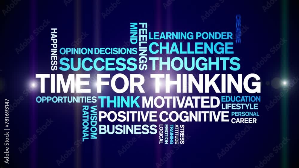 Time For Thinking animated word cloud;text design animation tag kinetic ...