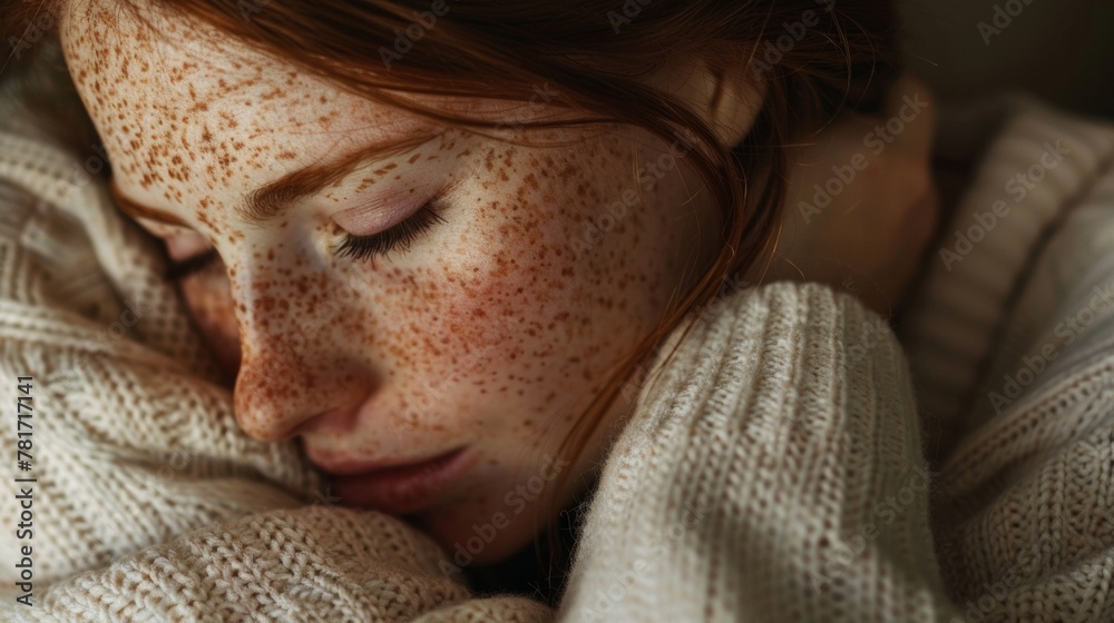 The constellation of freckles on her arms creates a unique and ...