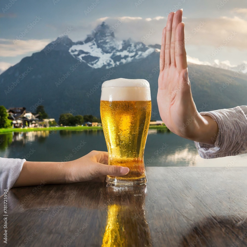 Imagen en conta del consumo del alcohol Stock Photo | Adobe Stock