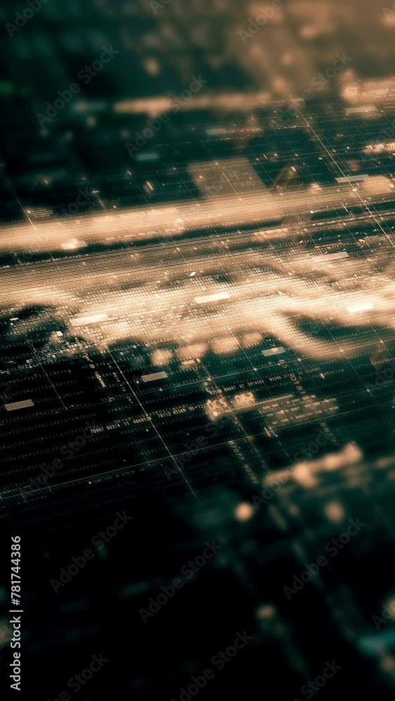 Futuristic metaverse hi-tech digital data telemetry with encrypted ...