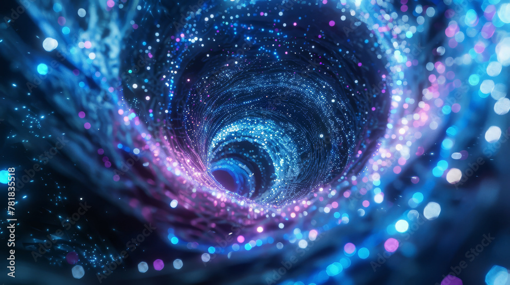 Animated sequence of a quantum leap, visualized as a particle breaking ...