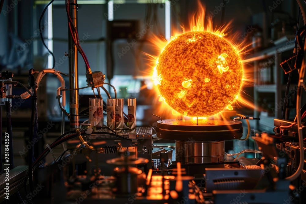 artificial sun in the laboratory. alternative energy source, future ...