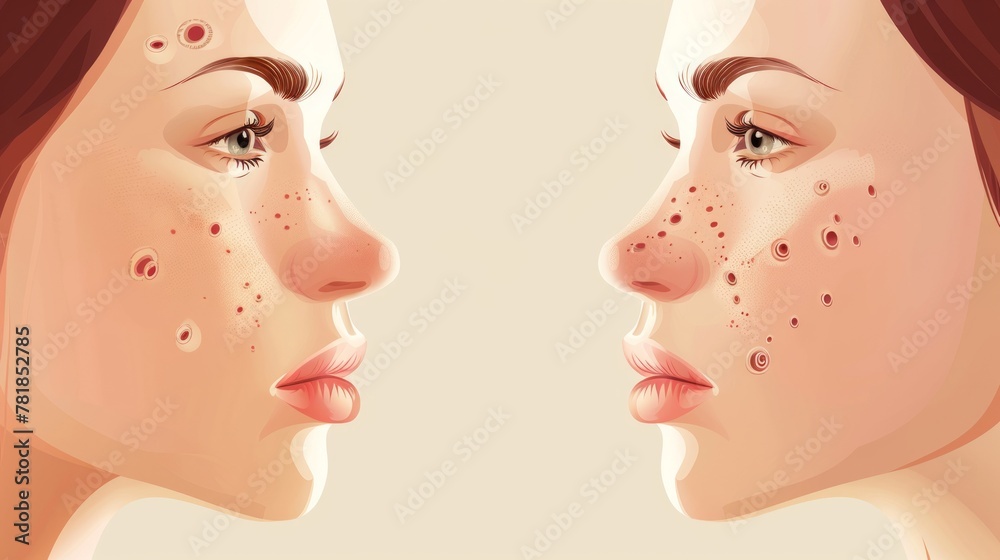 Acne a common skin condition that happens when hair follicles under the ...