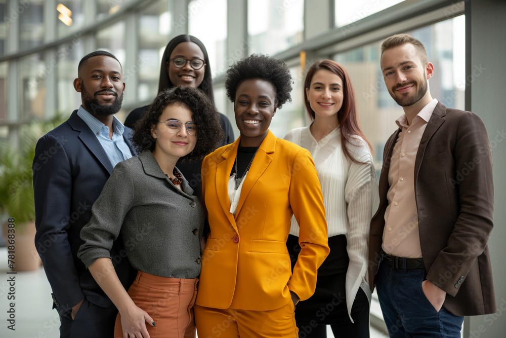 Diversity in business. business people of different genders and skin ...