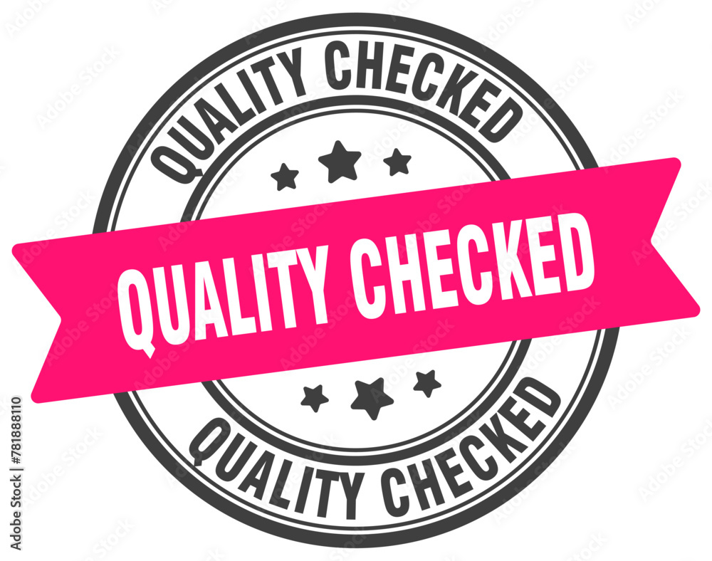 quality checked stamp. quality checked label on transparent background ...
