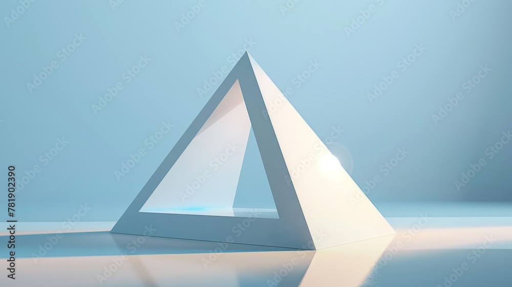Minimalist Geometry: A 3D vector illustration of an equilateral ...