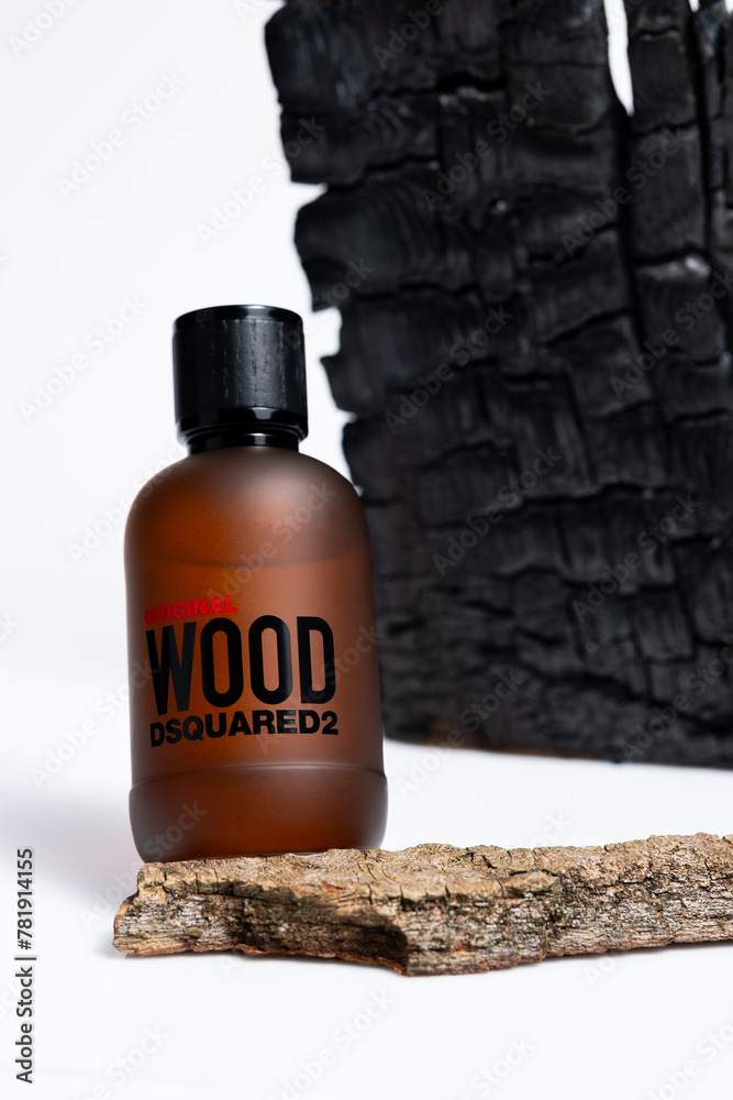 Kiev Ukraine 11 April 2024: Dsquared2 Wood Original luxury perfume ...
