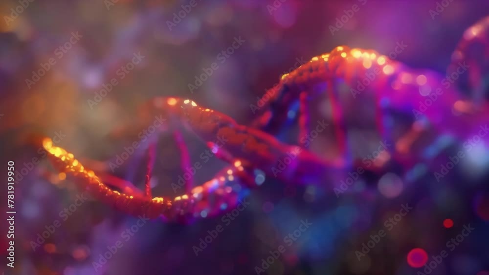 A colorful fluorescent microscopy image of RNA molecules illustrating ...