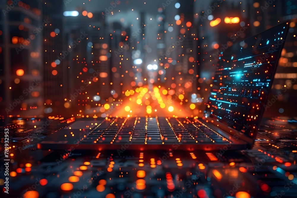 CTO Overseeing Data Flow in Tech Hub. Concept Tech Hub Management, Data ...