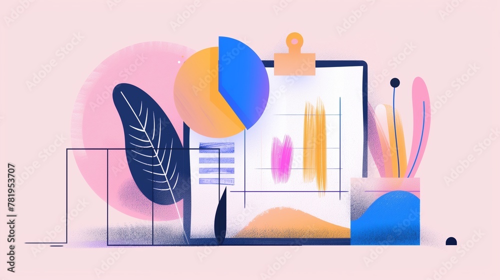 An abstract stylized illustration depicting the concept of ...