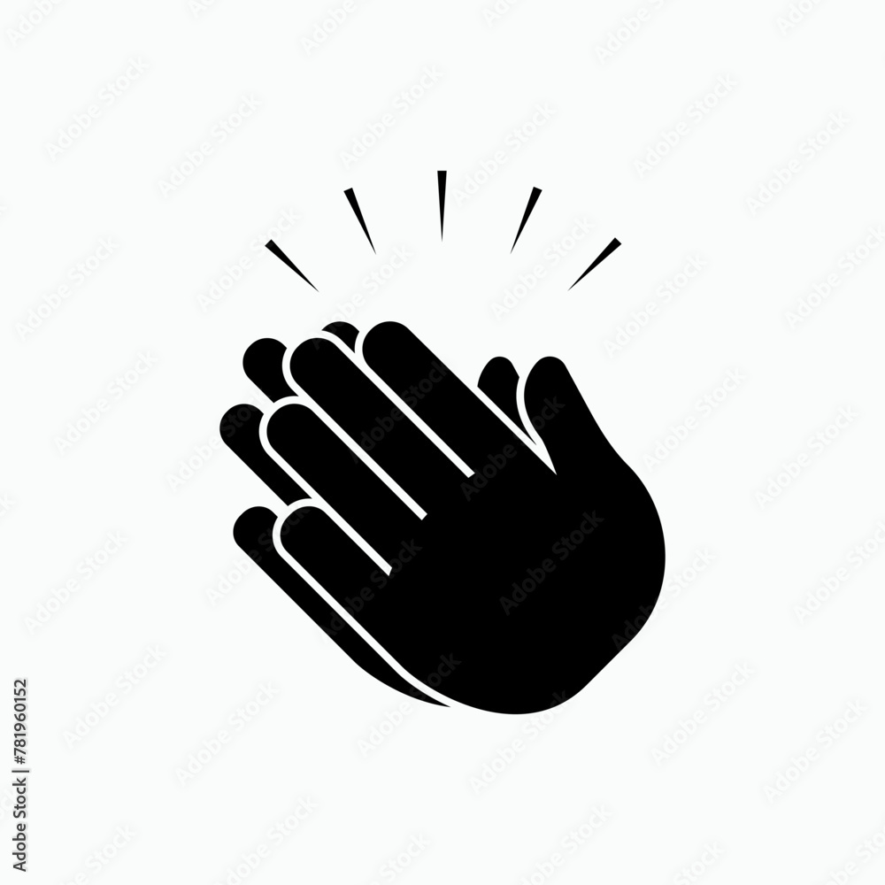Clap Icon. Expression Celebrate. Palm Gesture. Applause Symbol. Applied ...