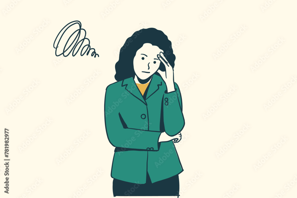 Woman get dizzy of work pressure or woman get headache for unsolve ...