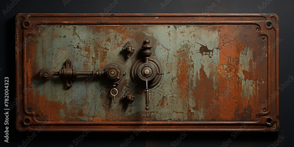 Locked in Time: An aged door lock, weathered and rusting, yet steadfast ...