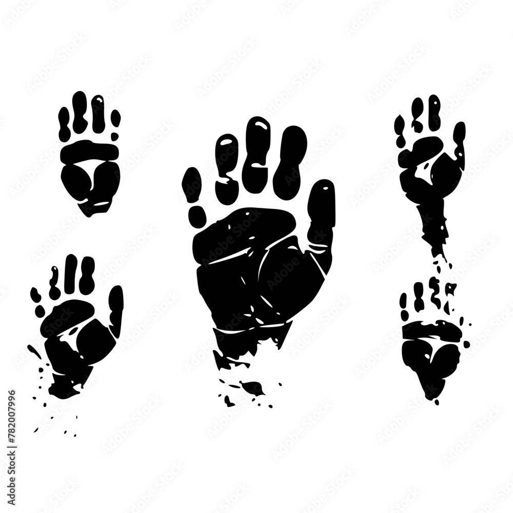 Vetor de Handprint SVG, Hand Cut File, Handprint Cricut, Handprint ...