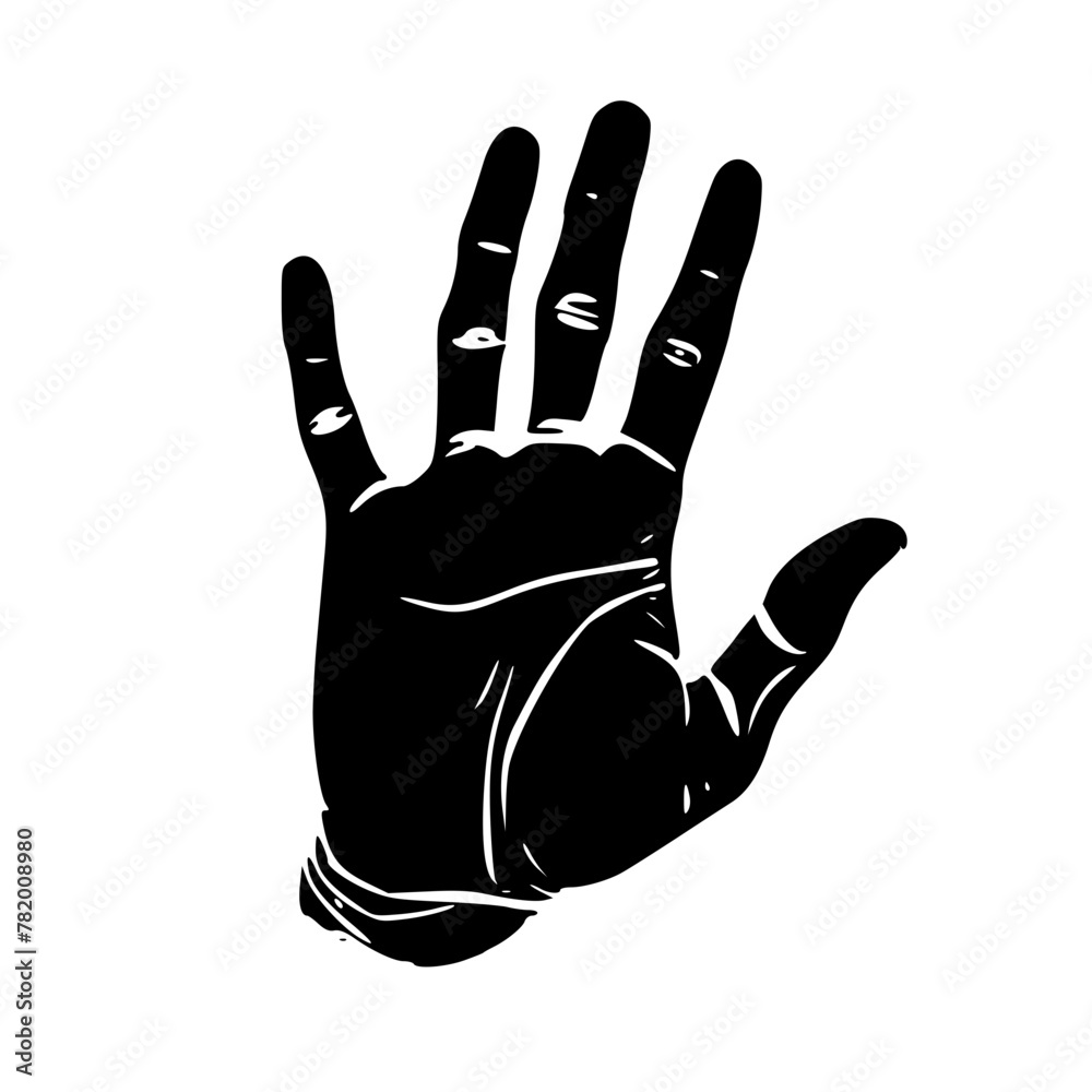 Handprint SVG, Hand Cut File, Handprint Cricut, Handprint Silhouette ...