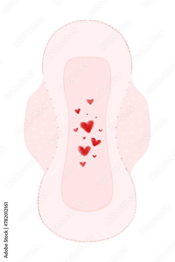 Sanitary pad for girls and women on isolationist backgraund . Concept ...
