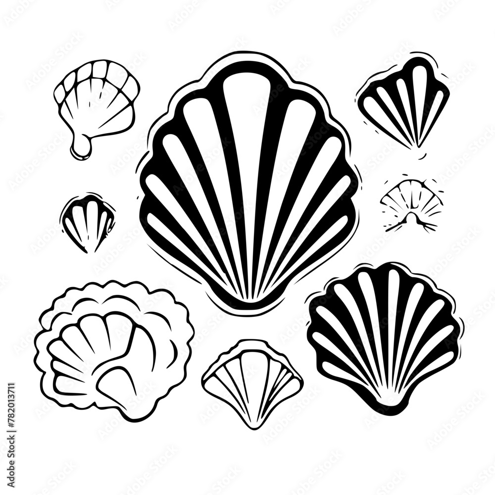 Seashells svg, Seashell svg file, Ocean svg, Marine, Clipart, Seashell ...