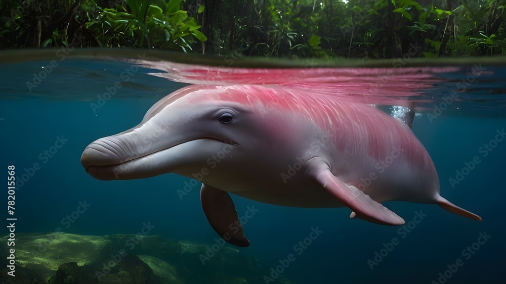 Also known as the pink river dolphin, this unique species is found in ...
