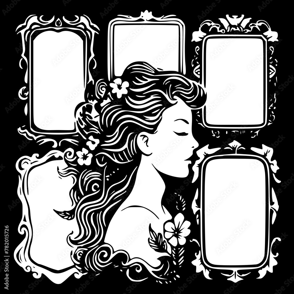 Double Frame SVG, Square Frame Bundle, Double Border, Rectangle, Circle ...