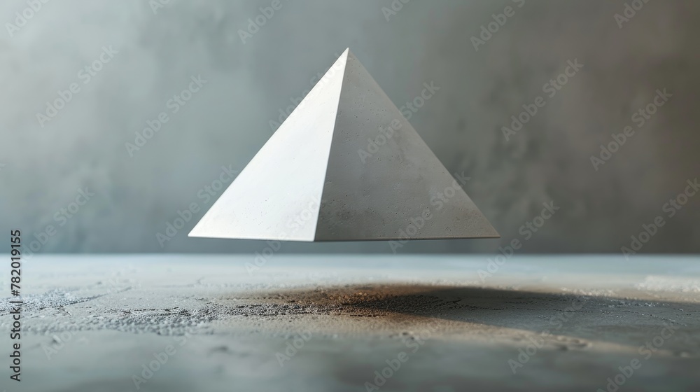 Minimalist Geometry: A 3D vector illustration of an equilateral ...