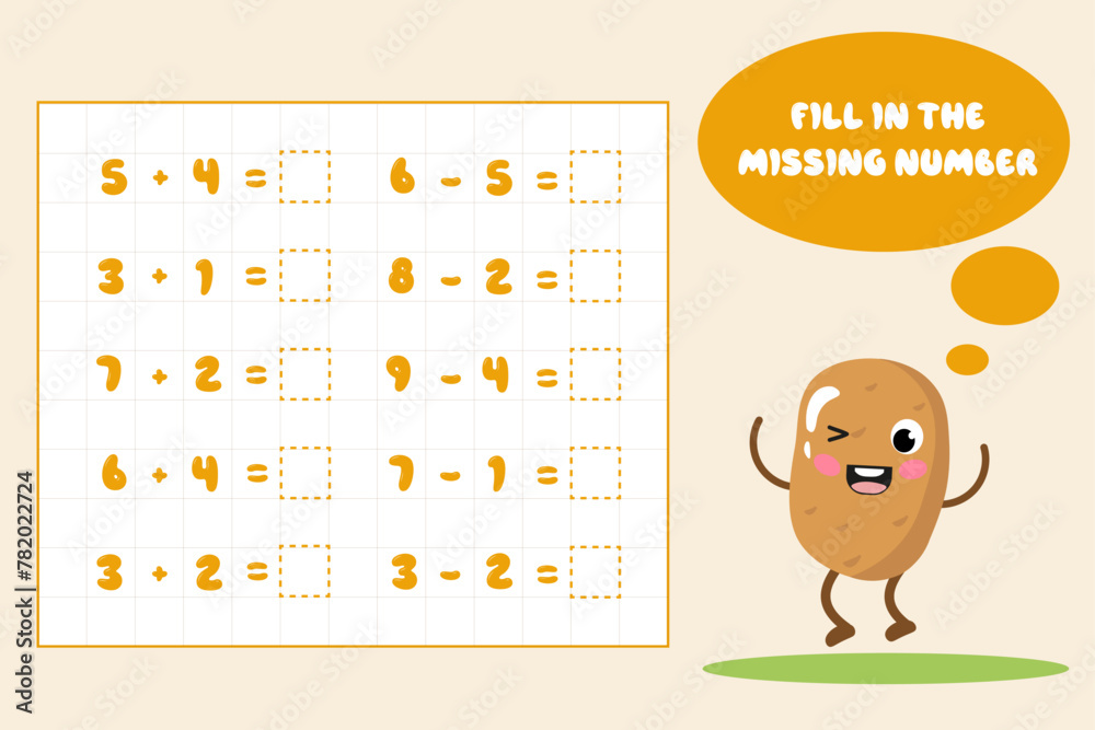 Mathematical educational game for children. Complete the series and ...