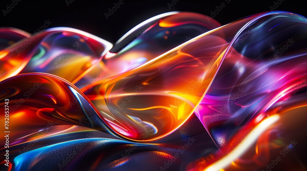 Distorted perspectives, transparent, chromatic aberration, black ...