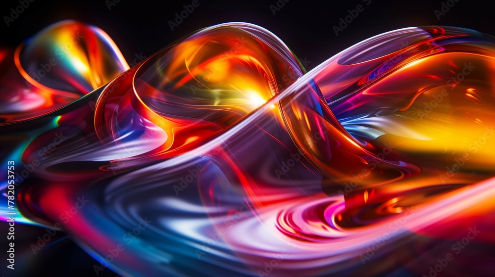 Distorted perspectives, transparent, chromatic aberration, black ...