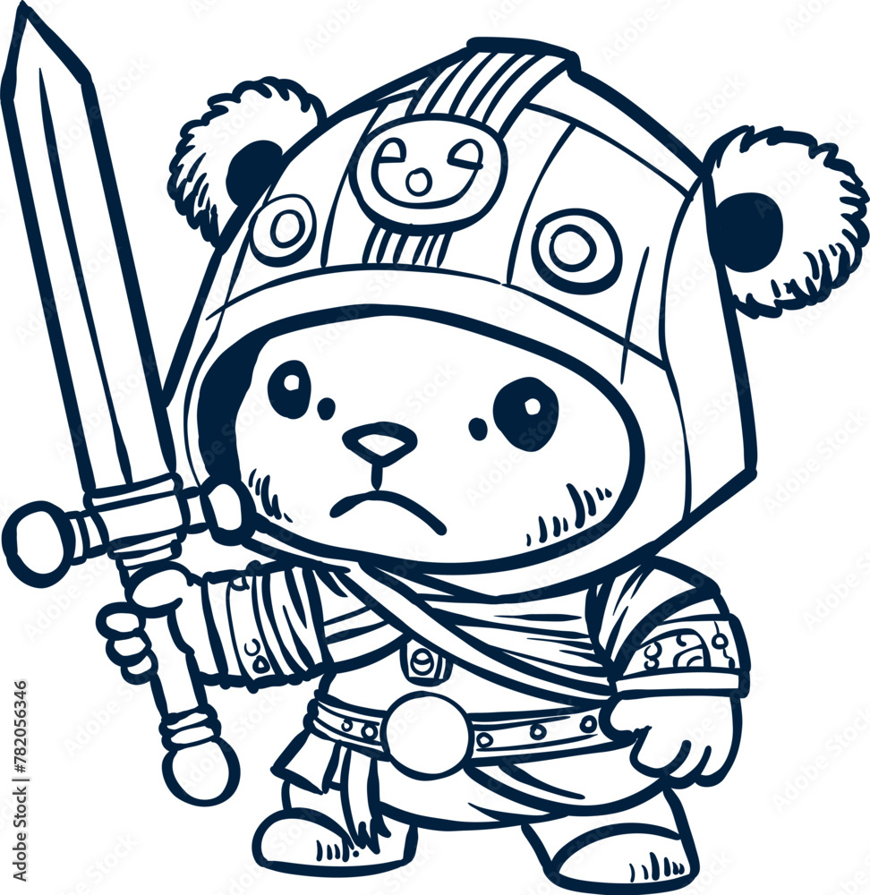 Power of the bear with fun and challenging coloring page of a mighty ...