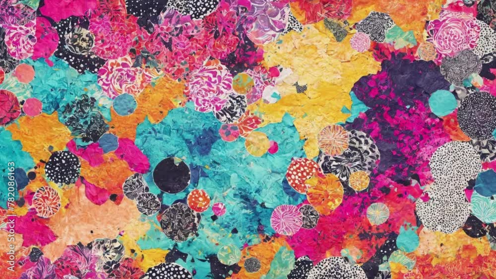 Torn paper texture and painting stains animated background. Stop motion ...