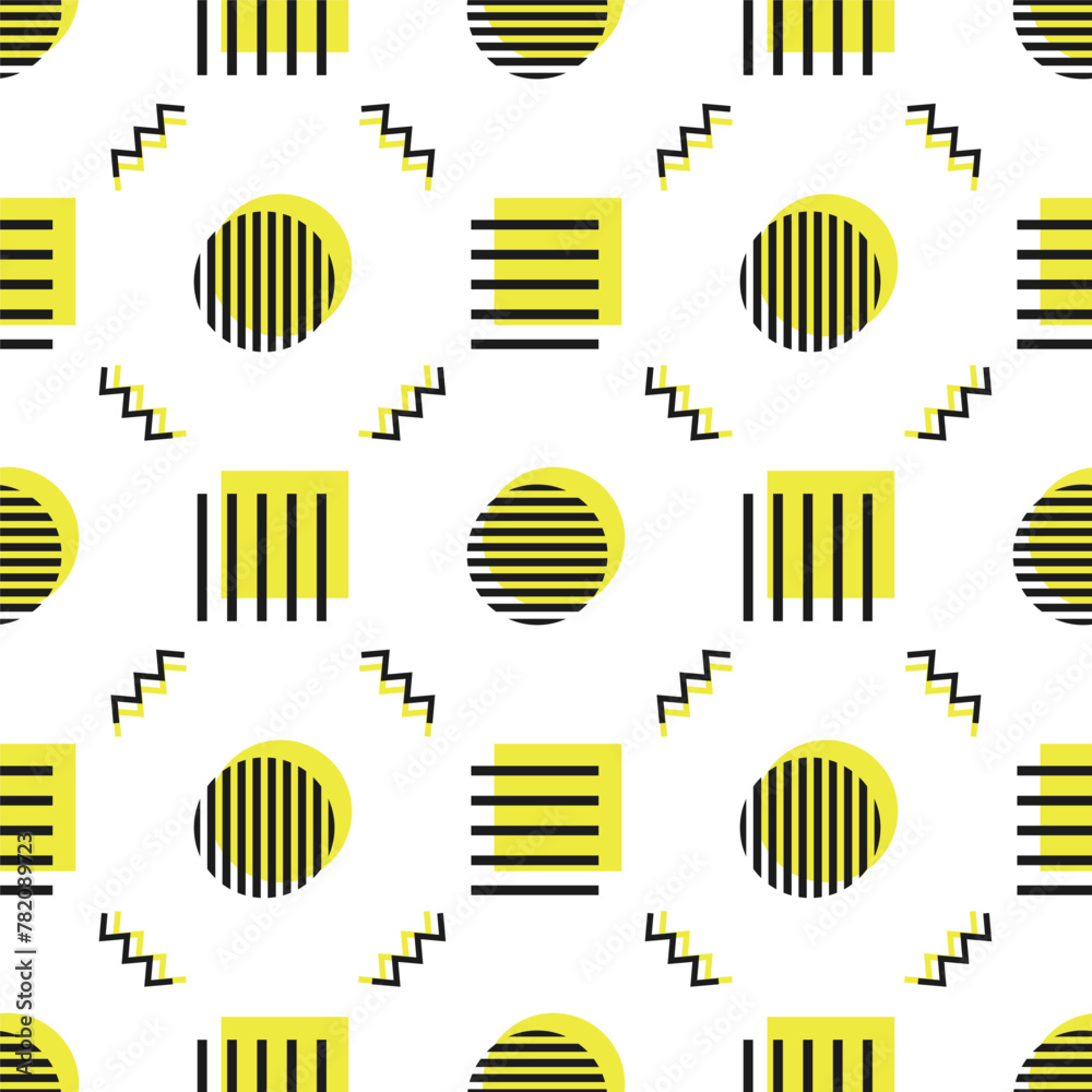 Beautiful modern trendy abstract shapes of square, circle, line and ...