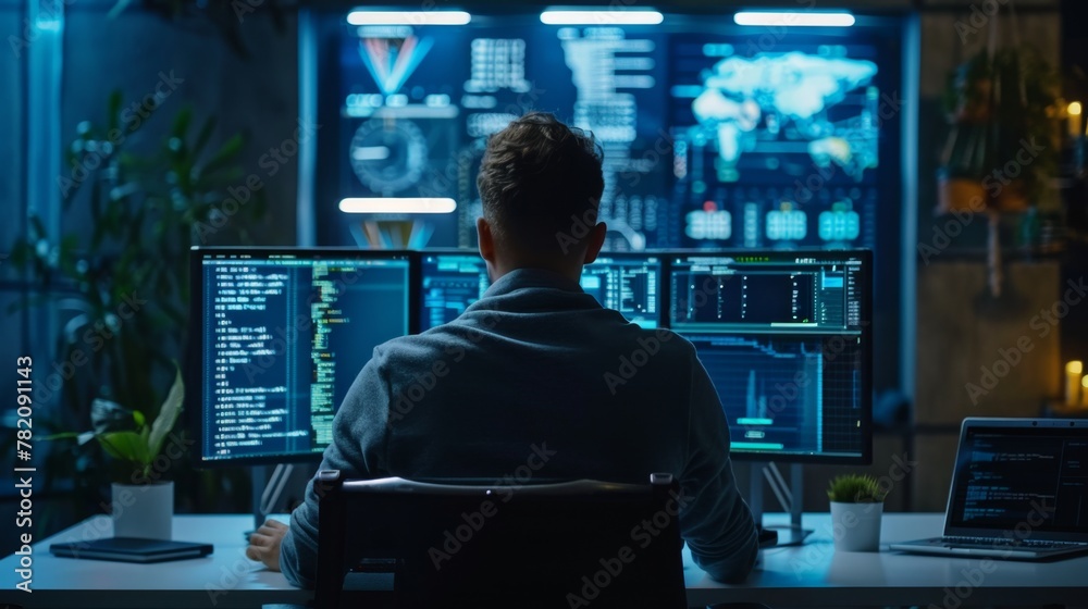 A software artisan, consumed by the rhythmic dance of coding, their ... A software artisan, consumed by the rhythmic dance of coding, their ...